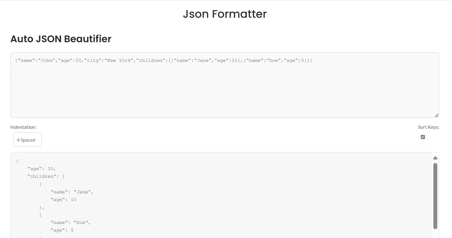 Json Formatter | Eazytoolhub.com