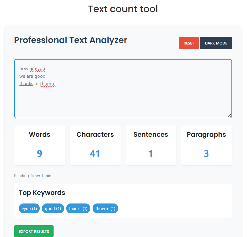 Text count tool | Eazytoolhub.com