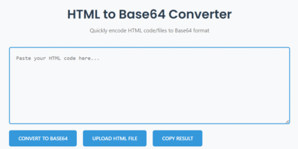 HTML to Base64 | Eazytoolhub.com